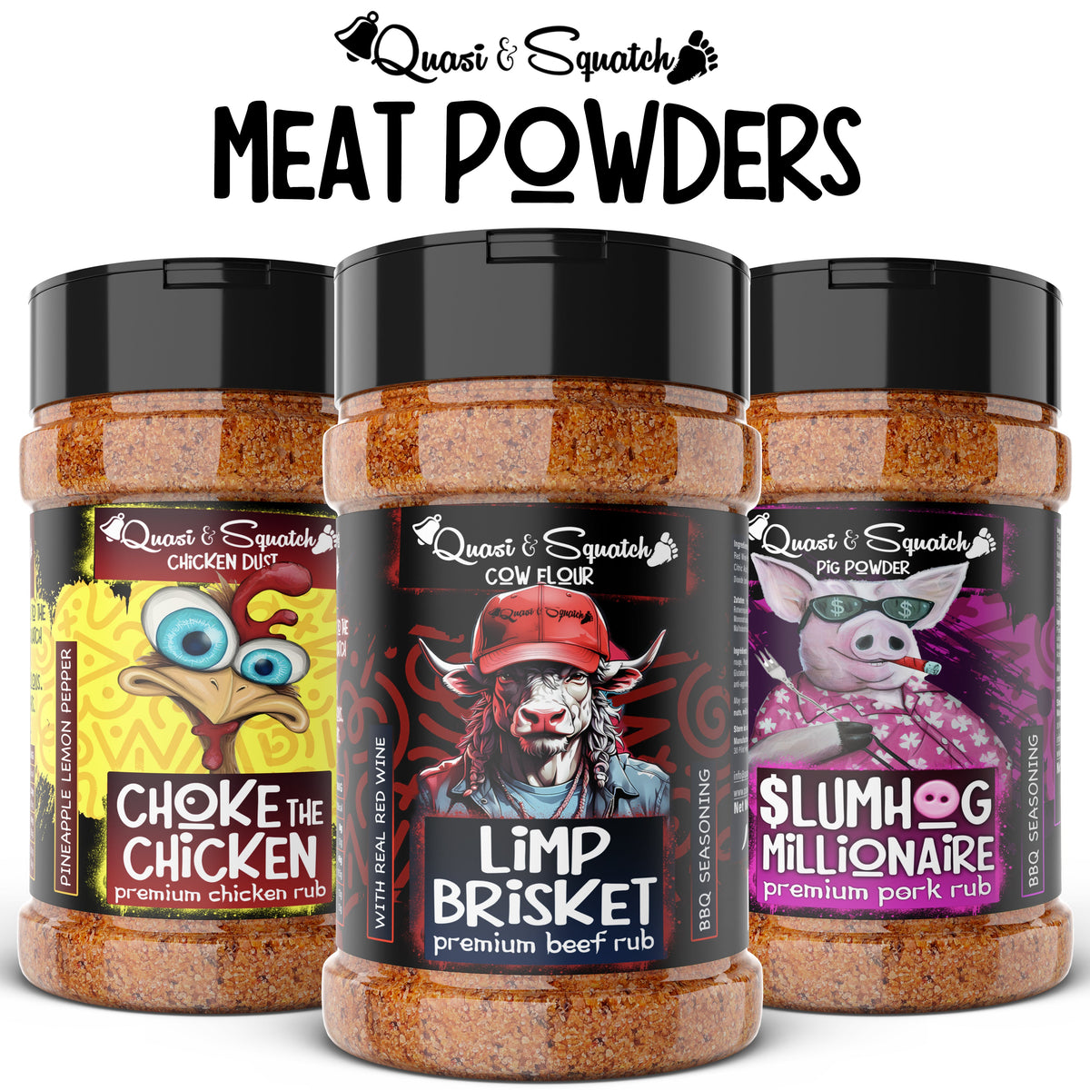 Meat Powders Range – Quasi & Squatch